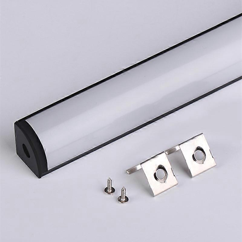0.5m/pcs V-type LED Black Aluminum Profile With Milky Cover Channel ...