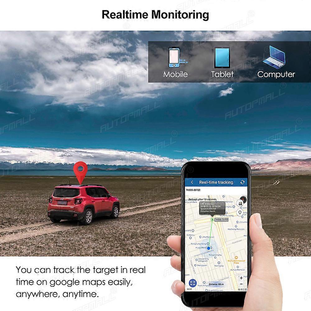 TKSTAR GPS Tracker Car Tracking Device Waterproof Magnet 3000mAh GPS Car Tracker Voice Monitor ...