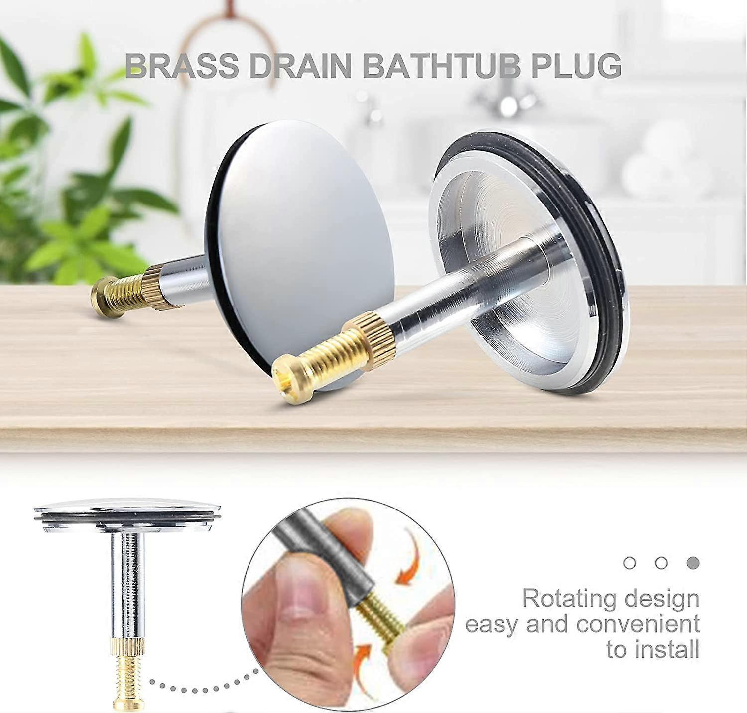 Universal Bath Plug 43 mm, Brass Drain Plug with Chrome Surface, Rust ...