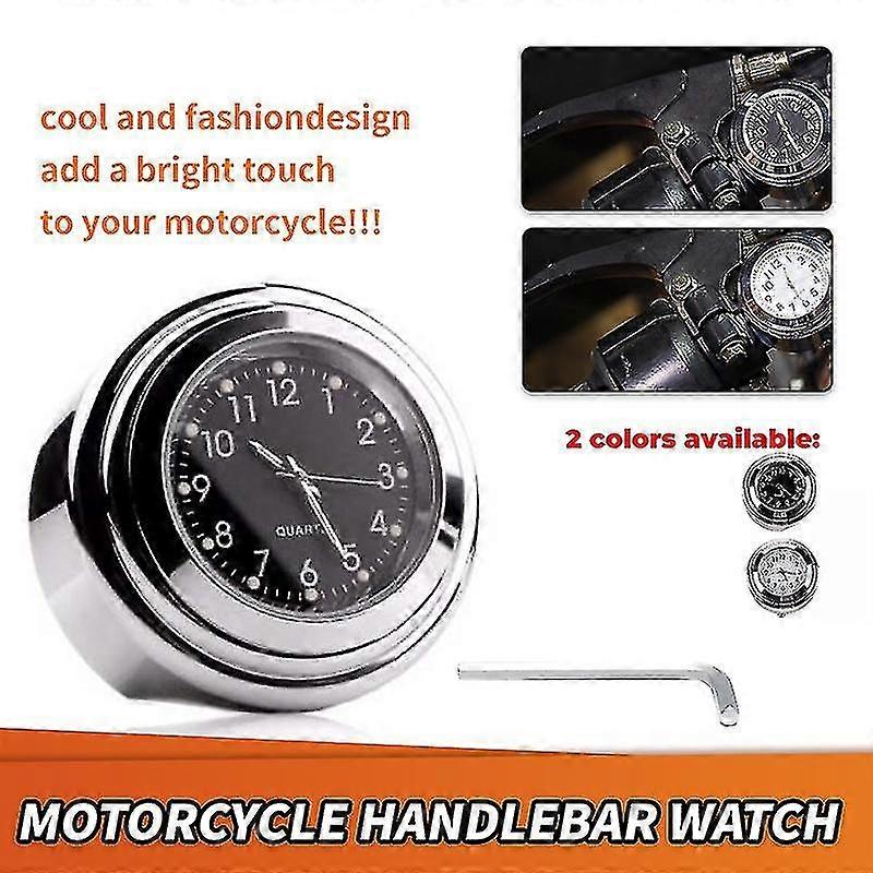 Universal Motorcycle Quartz Clock Waterproof Motorbike Mount Handlebar ...