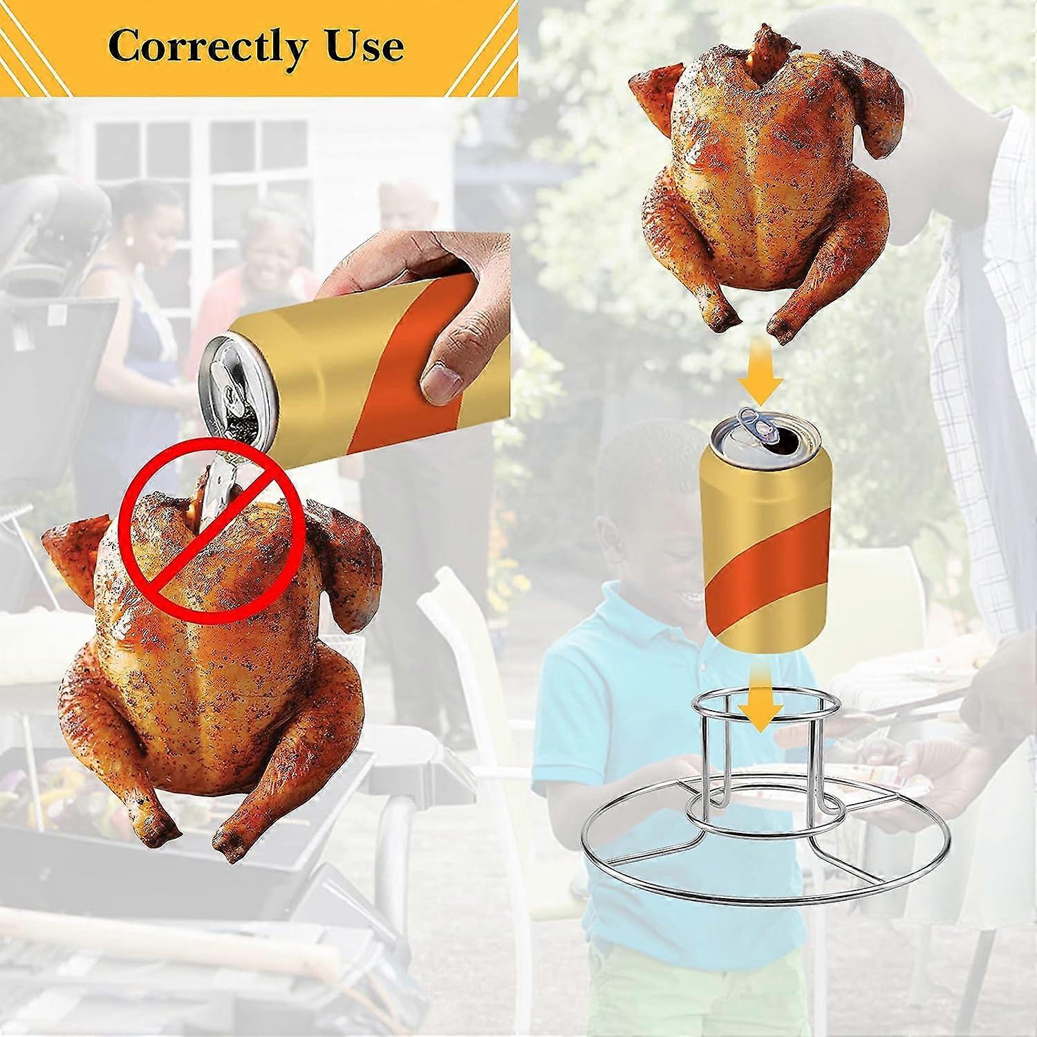 Beer Can Chicken Holder, Stainless Steel Beercan Chicken Roaster Rack ...