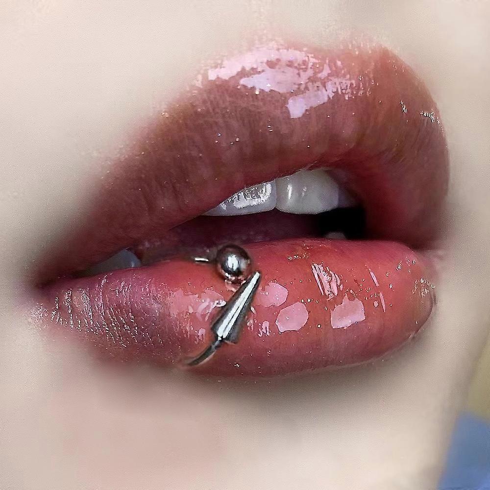 4PCS Titanium Steel Hoop Piercing Lip Ring Goth Rivet Lip Piercing Nose ...