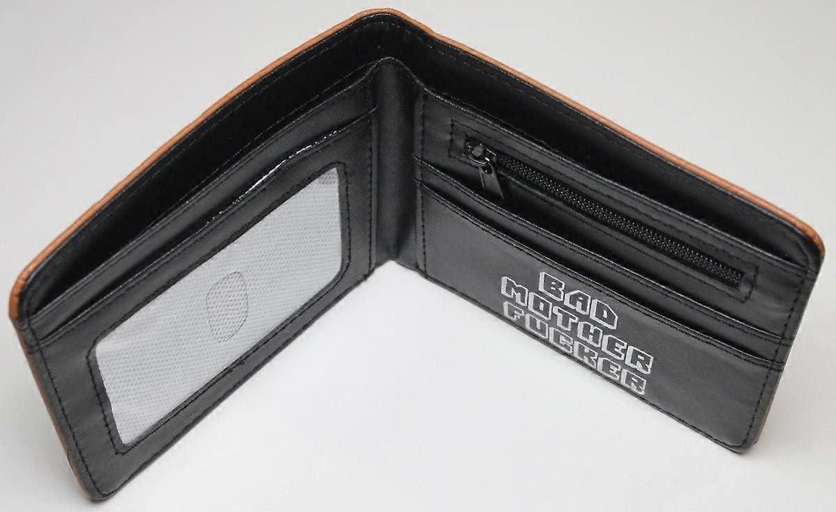 BAD MOTHER F***ER Pulp Fiction Bifold Brown Men Wallet Embroidered ...