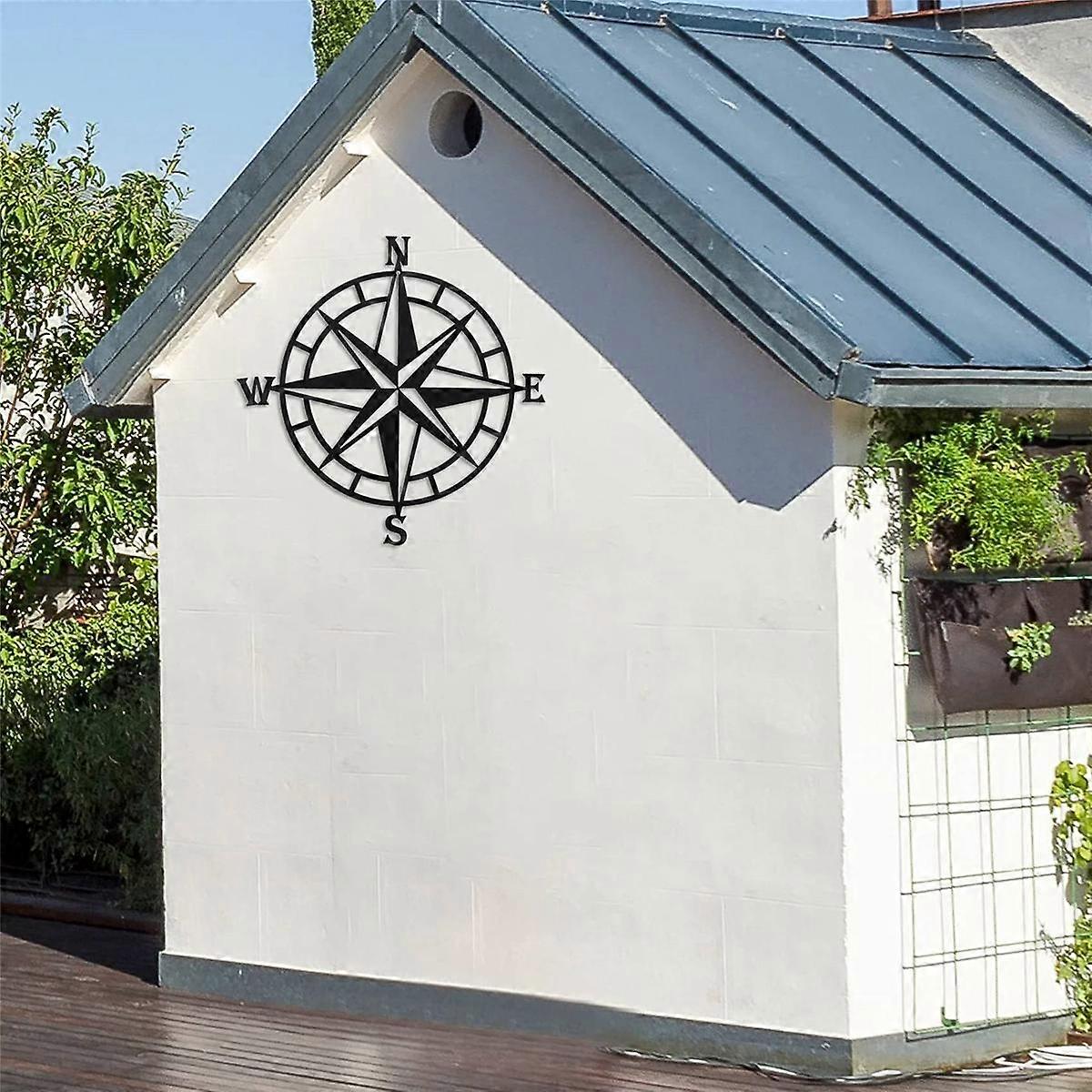 Metal Decorative Nautical Compass Wall Decor Living Room Office Porch ...