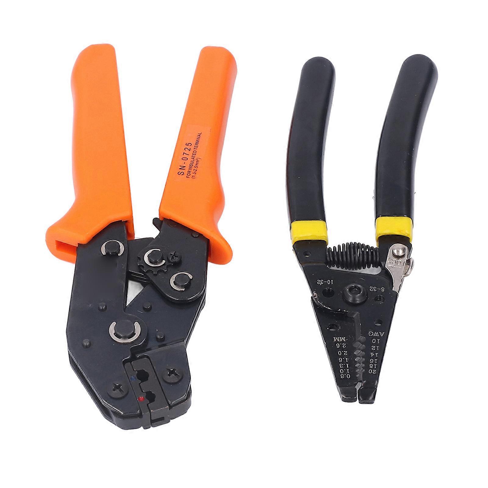Wire Crimping Tool Kit with 4 Interchangeable Jaws Striper Cutter ...