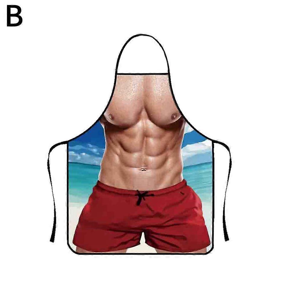 Men's Kitchen Apron Muscle Man Sleeveless Apron Waterproof and Stain ...