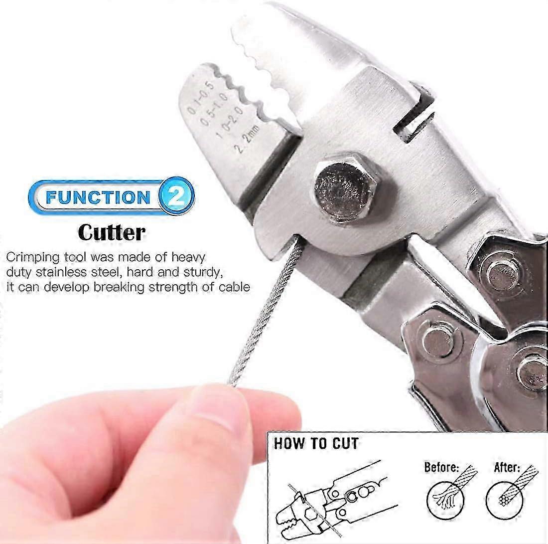 Up to 150 pieces of 2.2 mm size wire rope crimping tools for heavy-duty ...