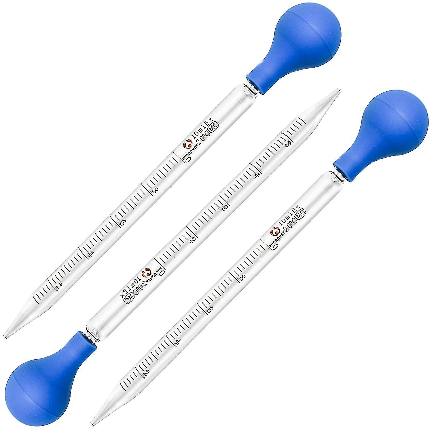 3 Pieces Glass Pipettes, For Pharmacy, Perfume, Laboratory, Hospital ...