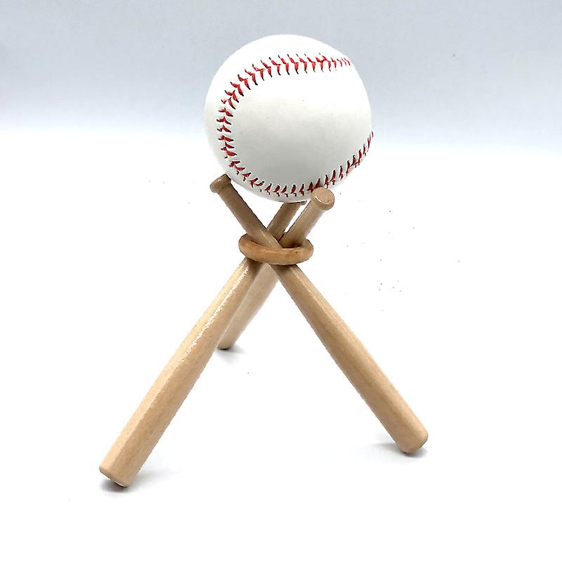 Wooden Baseball Softball Stand Display Consists Of 3 Mini Baseball Bat ...
