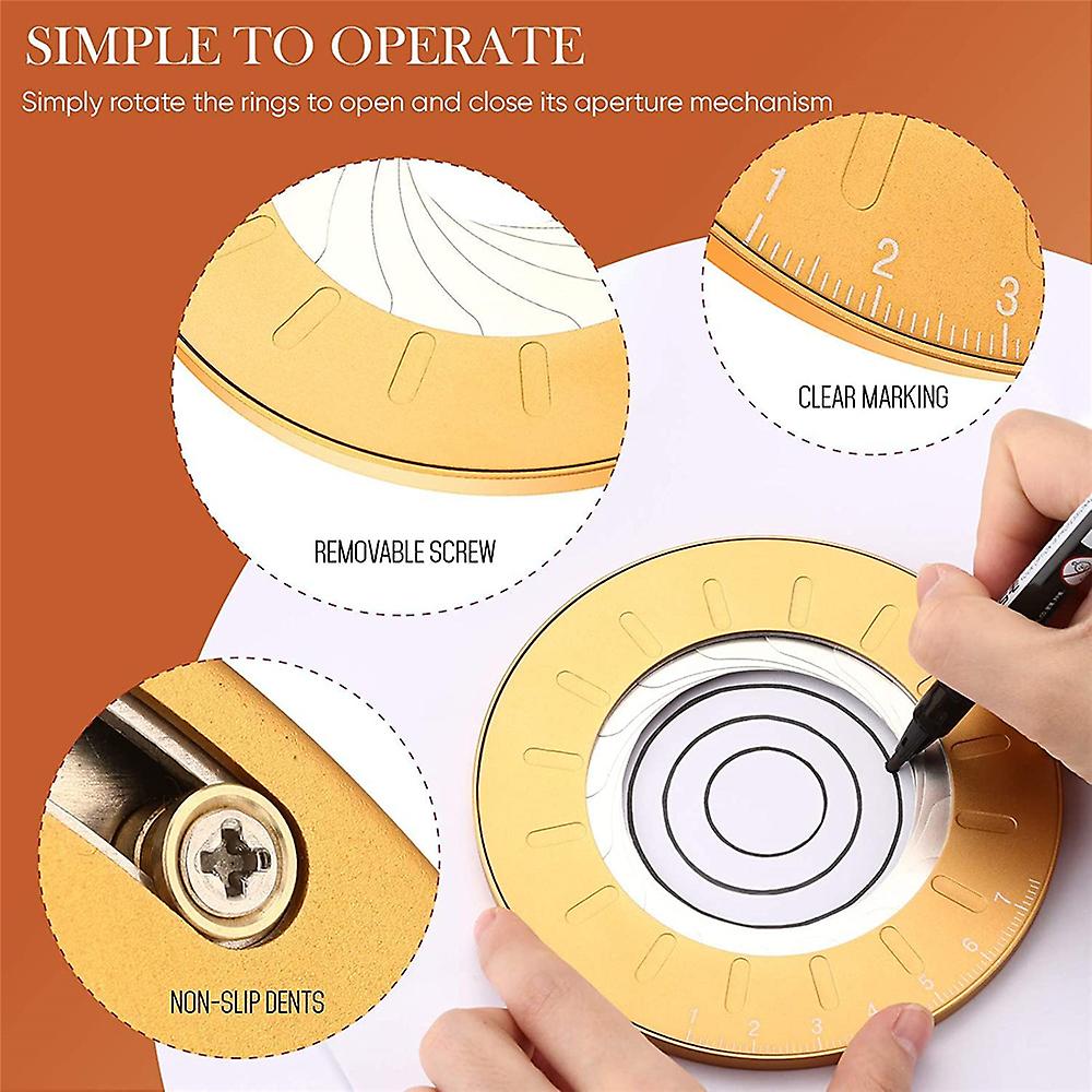 Adjustable Circle Drawing Ruler Tool Professional Round Circle Drawing ...