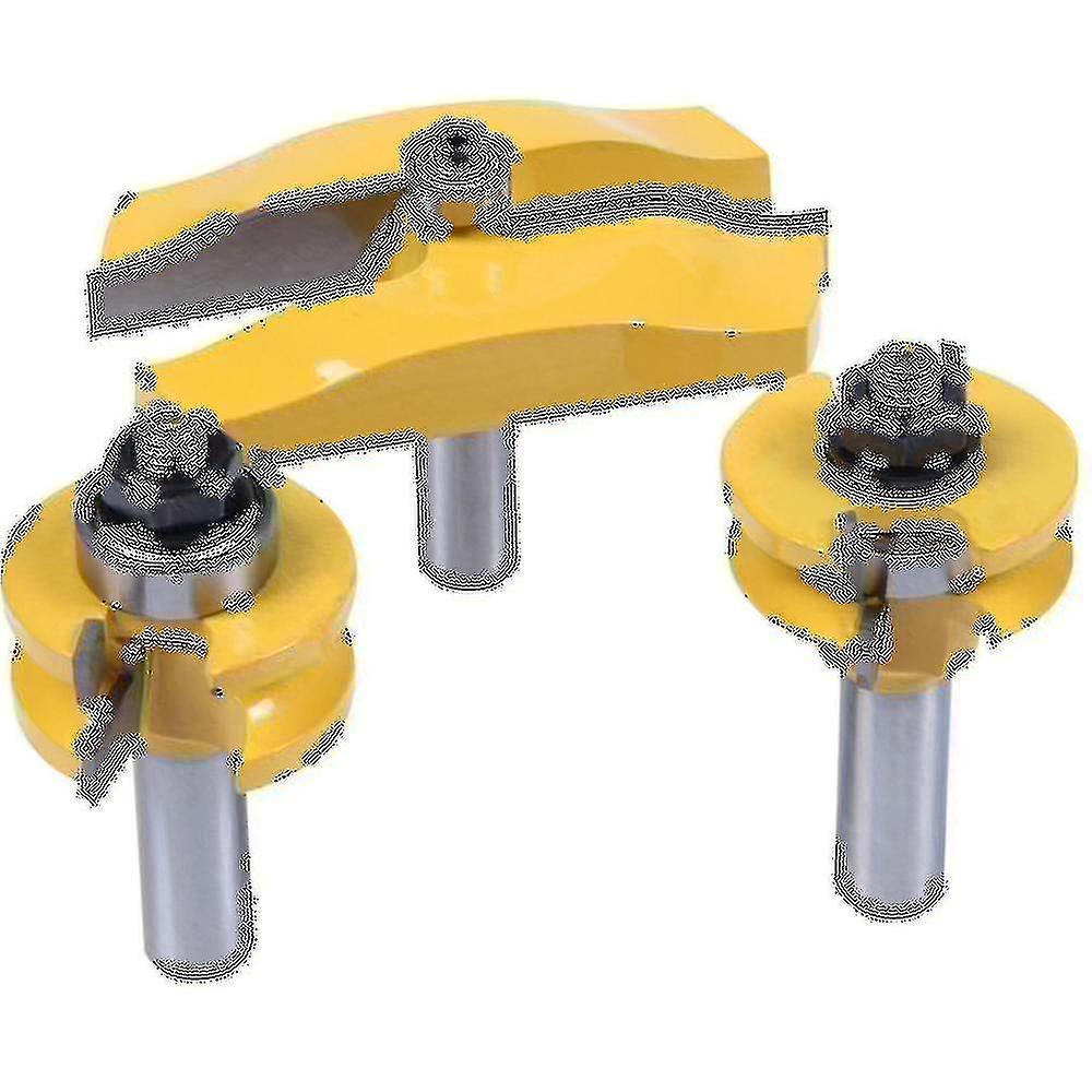 3 Pcs Router Bit Set, 1/2-inch Shaker Raised Panel Round Over Cabinet ...