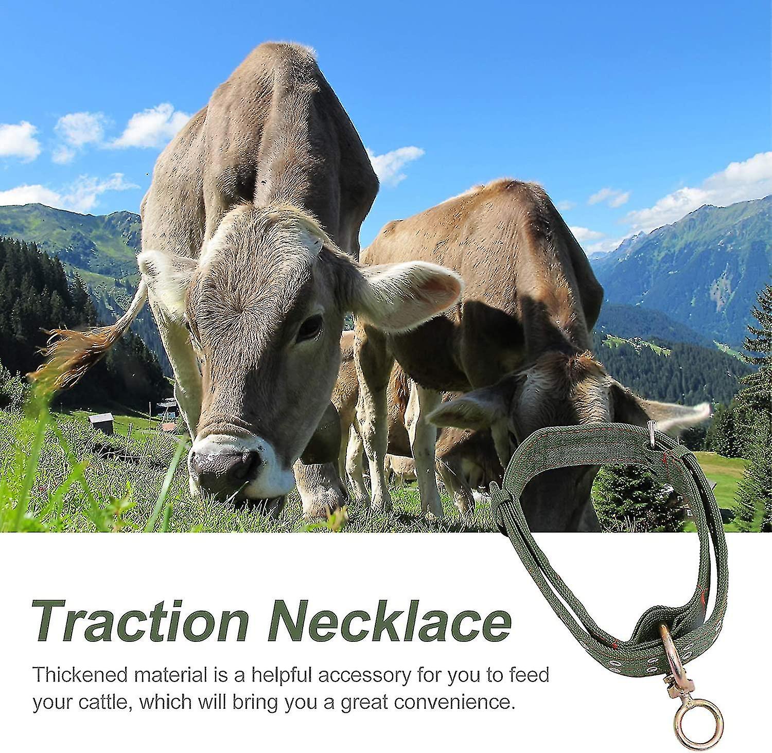 Calf Collar Neck Strap Adjustable Buckle Livestock Traction Necklace ...
