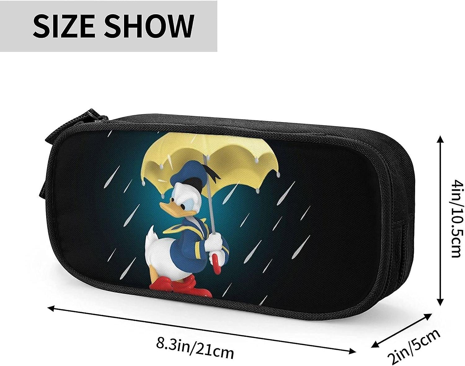 Donald Duck Pencil Case Cute Zipper Pen Storage Bag Students Pencil Box ...