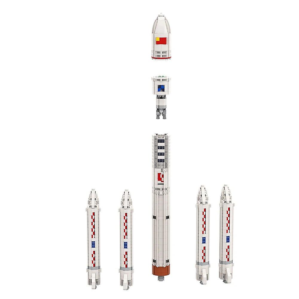 Moc 1:110 Scale Rocket Building Blocks Space Ship Model Diy Child Toys ...