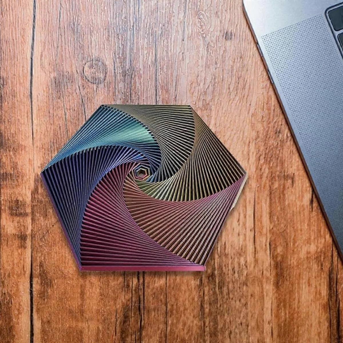 Fractal Fidget Hexagon,3D Printed Colorful Hexagon Toy, Funny ...