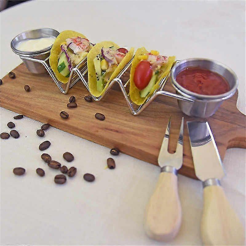 Upgrade Taco Shell Stand Up Holders- Premium Stainless Steel Taco Tray ...