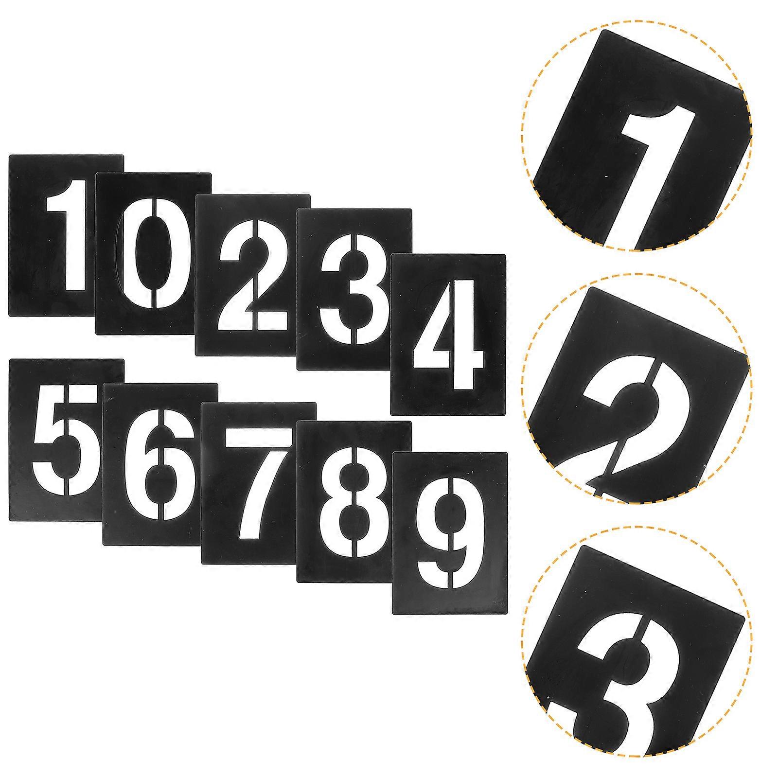 1 Set Number Stencil 0-9 Address Number Stencil Number Templates for ...