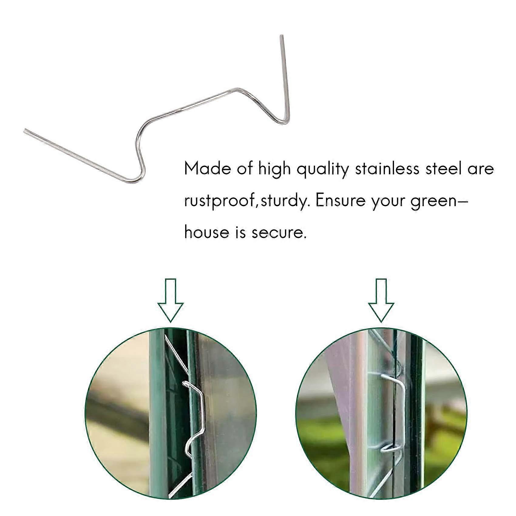Greenhouse Glazing Clips, Stainless Steel W Type Clips Leaf Spring ...