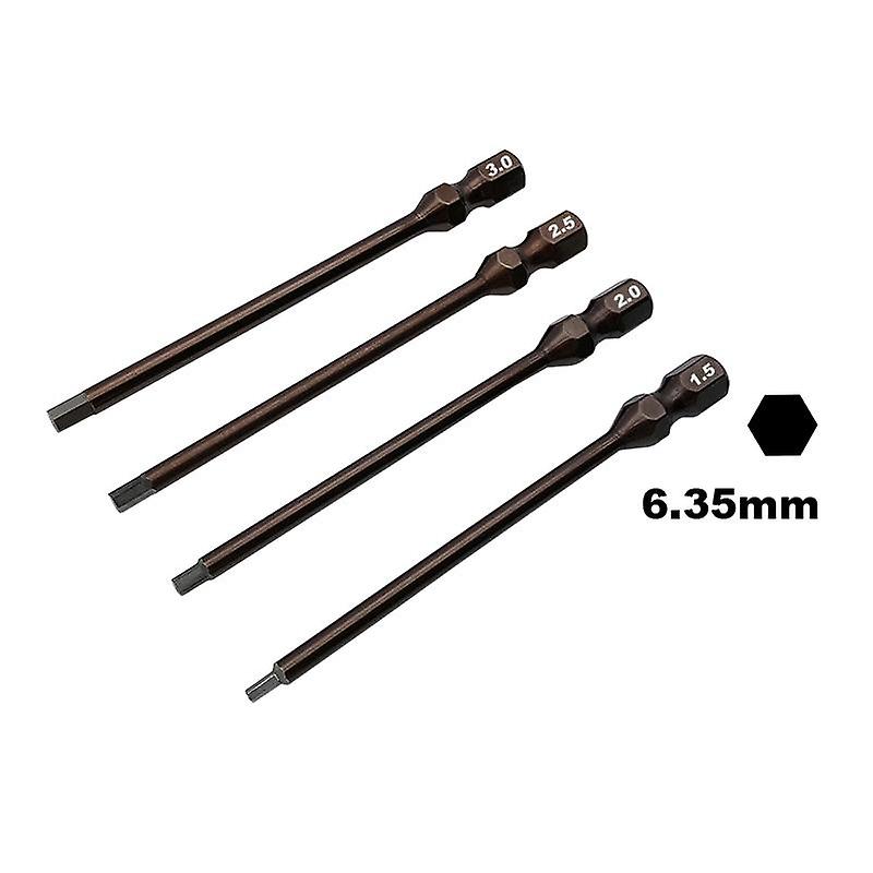 4 In 1 hex screwdriver bit 1.5/2/2.5/3mm metric 6.35mm batch head set ...