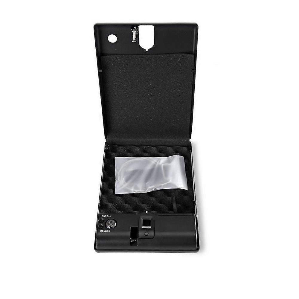 Fingerprint Safe Box Gun Safes Mini Solid Steel Security Gun Key ...