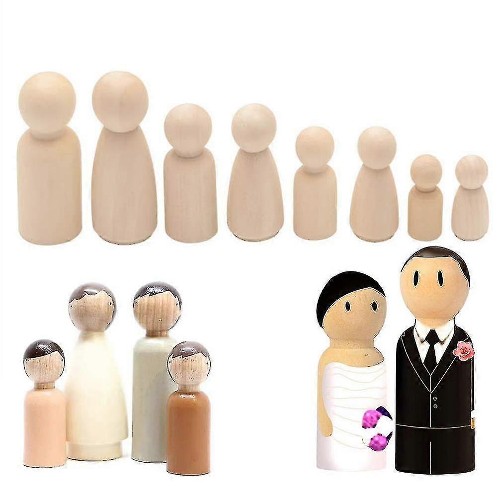 Wooden Figures, 50 Pcs DIY Wooden Figures Puppets, Humanoid Marionette ...