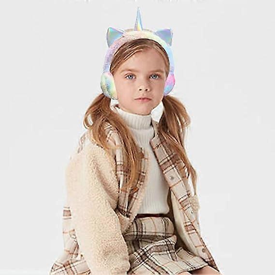 Earmuffs for Girls Unicorn Ear Muff Winter Faux Fur Ear Warmers Ear ...