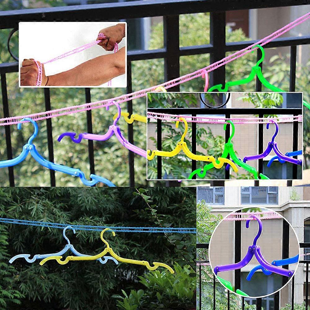 3 Pcs Windproof Clothesline Non-Slip Clothesline Nylon Washing Line ...