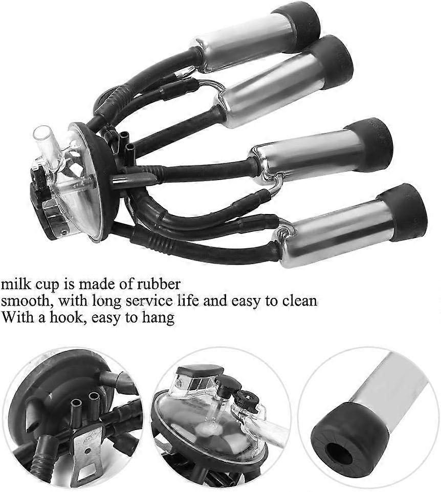 Milking Cluster, 240CC Cow Milking Cluster Milk Cup Set with a Hook ...