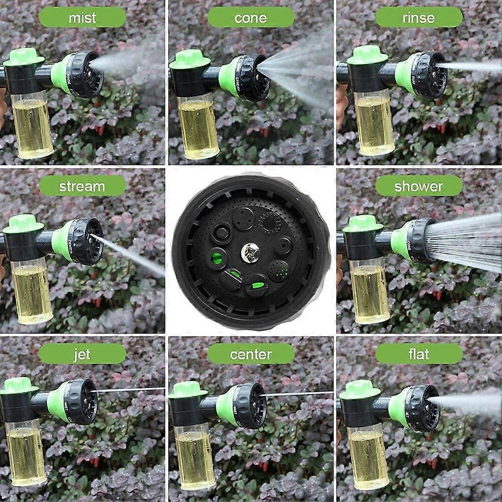 Garden Hose Foam Sprayer, 8 Patterns High Pressure Nozzles Watering ...
