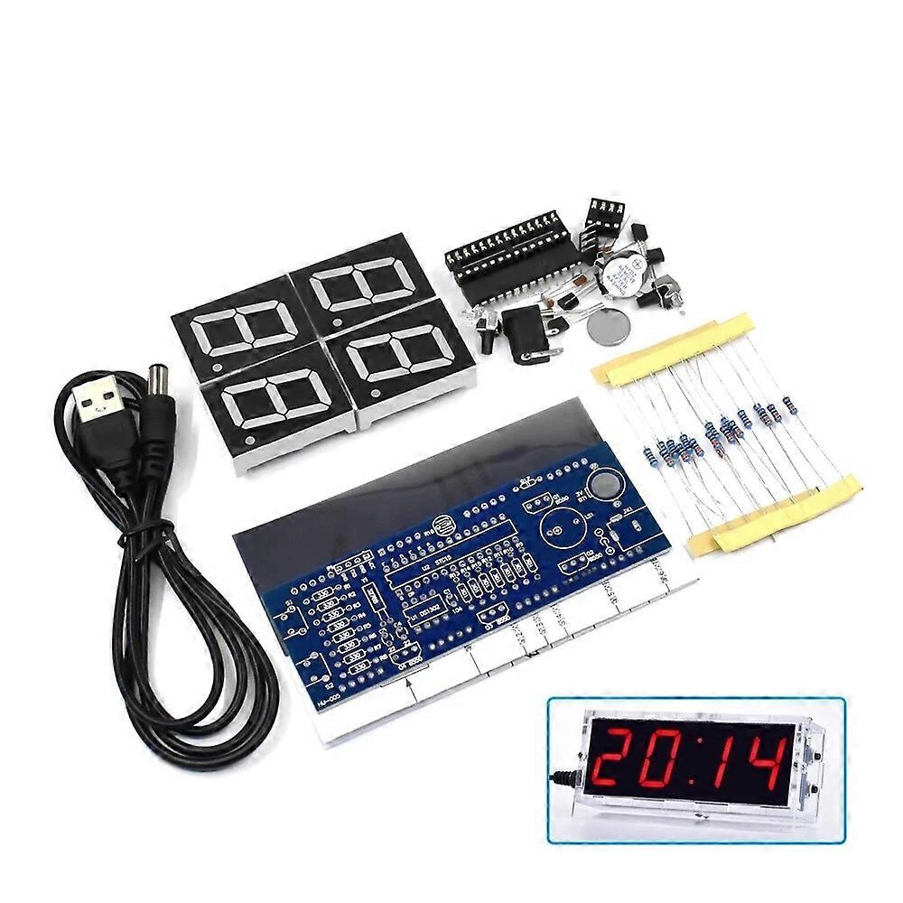 DIY KIT Electronic Clock LED Microcontroller Kit Digital Clock Time ...