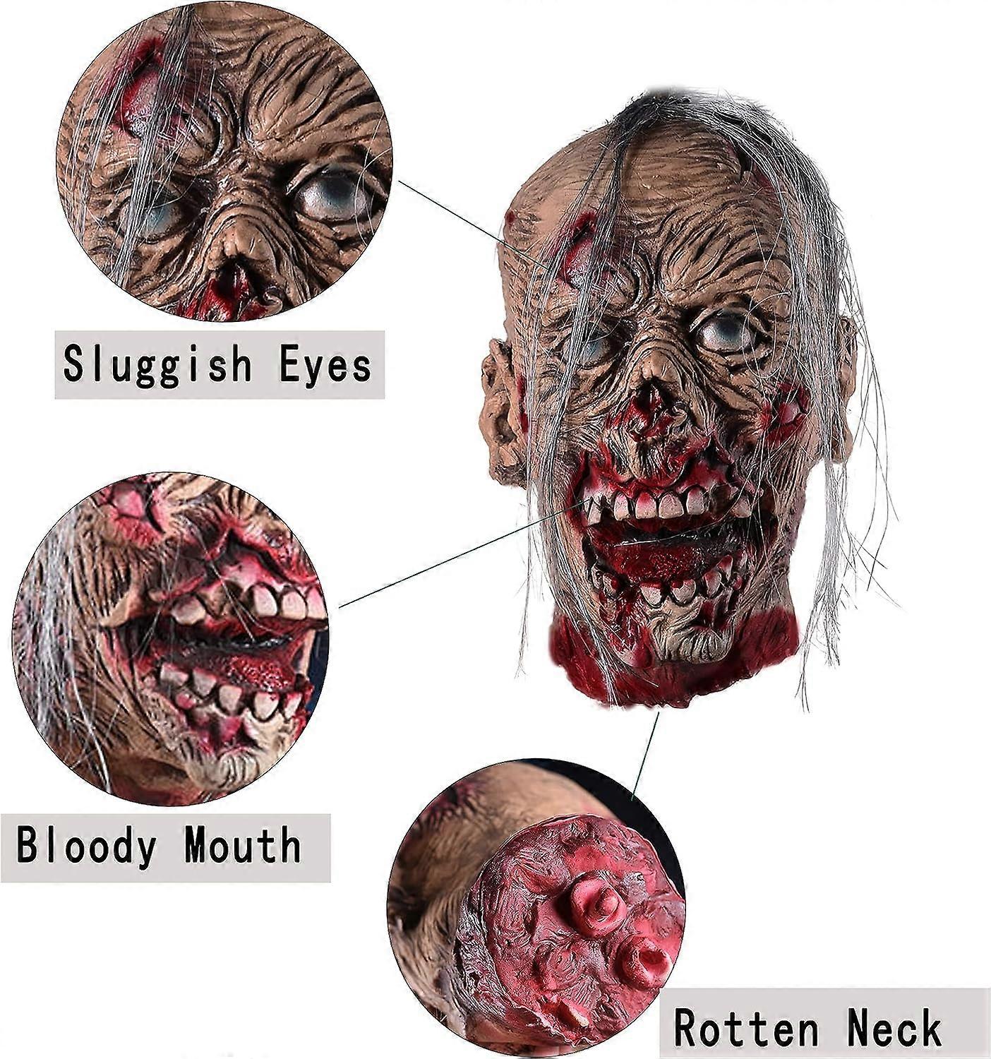 Scary Halloween Decoration Realistically Cut off Humanoid Rotten Face ...