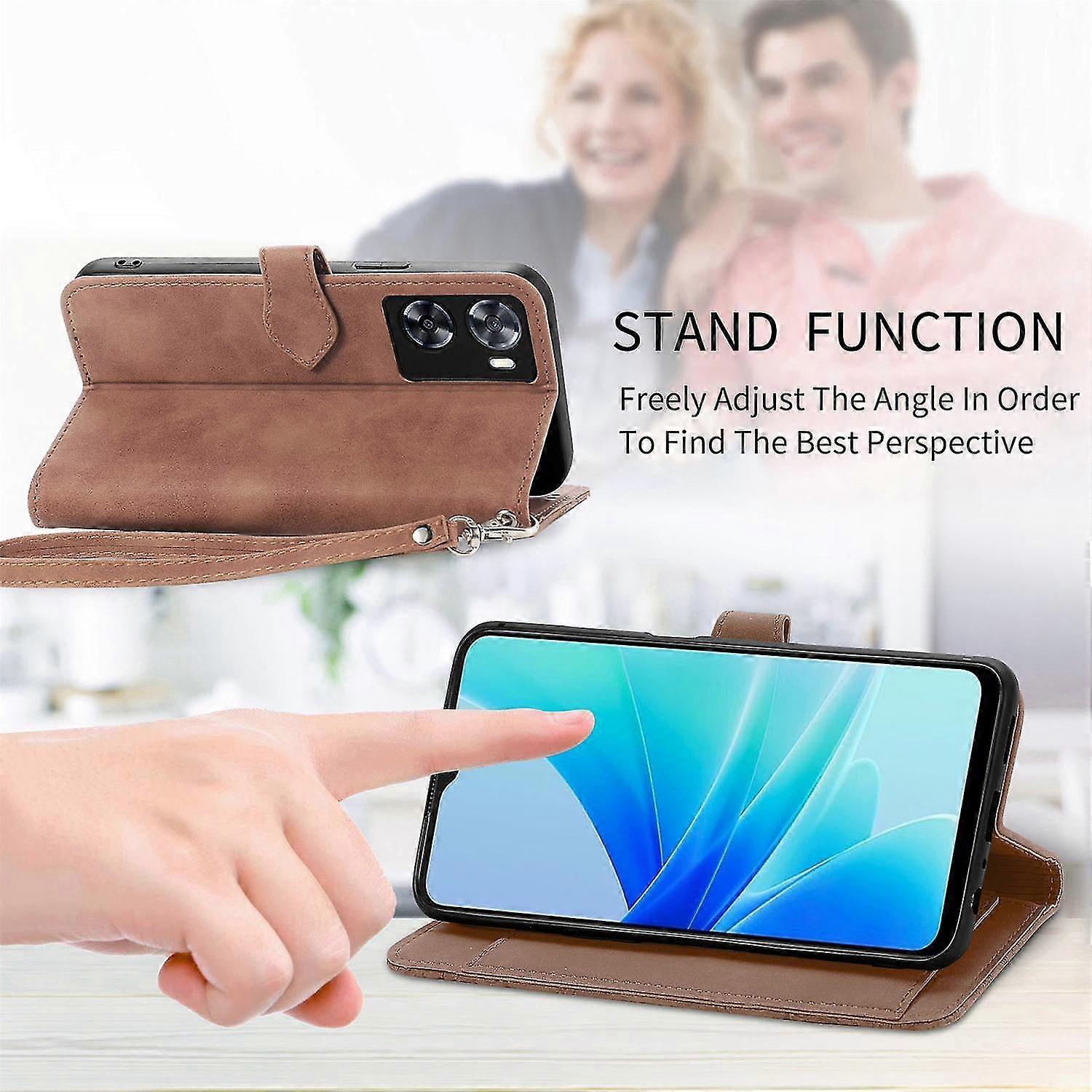 Cell Phone Cover For Oppo A57 4g,phone Case Flower Pattern Zipper ...