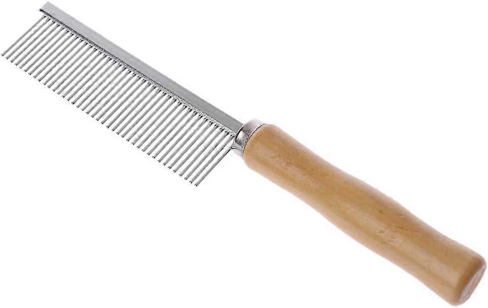 Pet Dog Comb Cat Comb with Wooden Handle Hair Clipper Canine Grooming ...