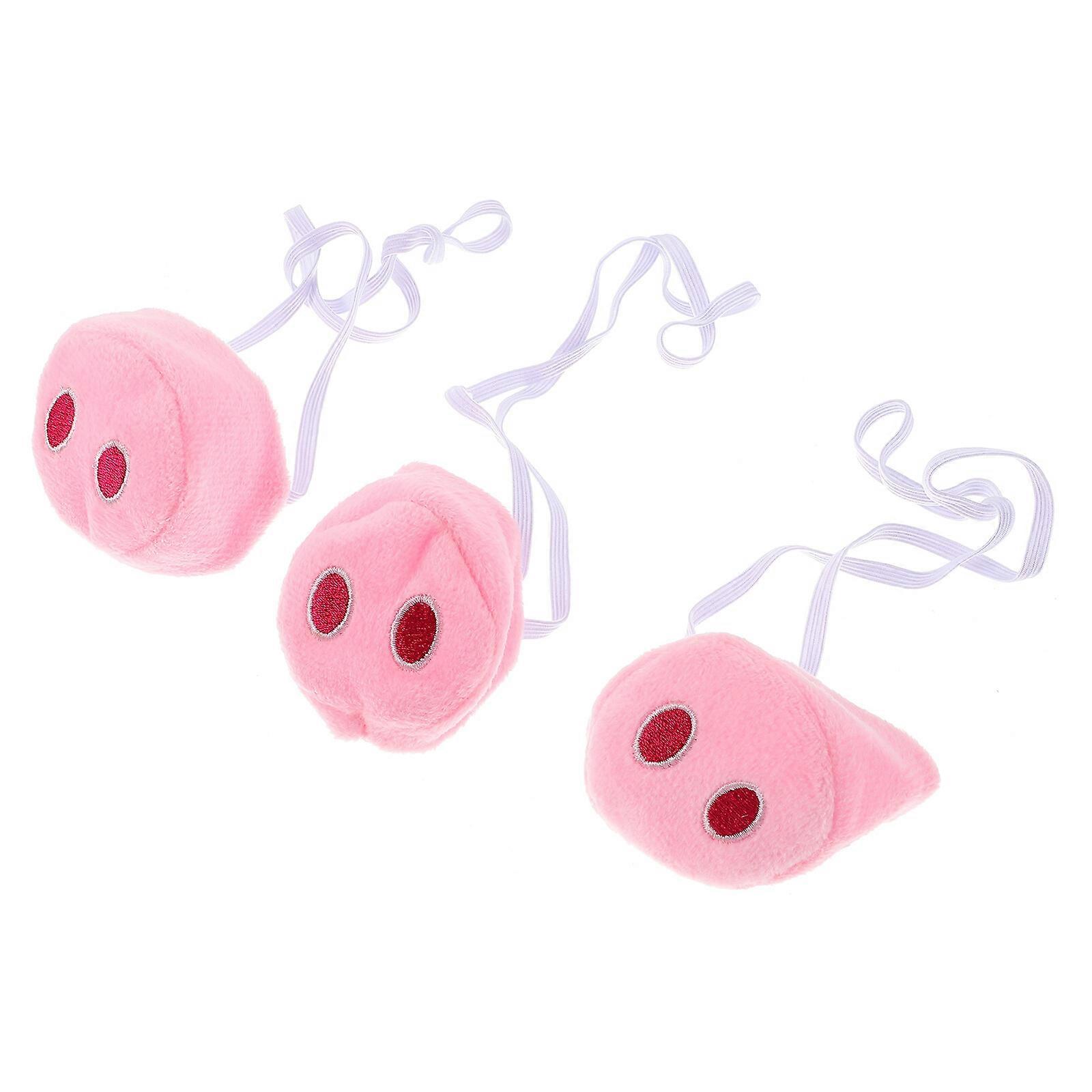 3pcs Plush Pig Nose Costume Accessories Animal Theme Party Cosplay Pig ...