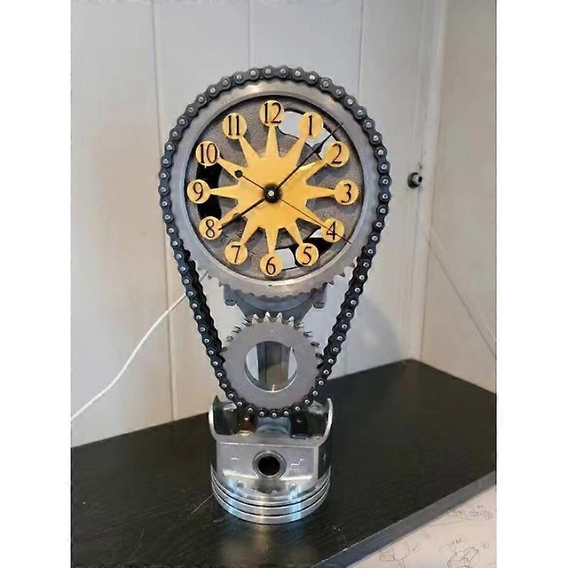 Otwoo Rotating Gear Clock Industrial Steampunk Vintage For Home Decor ...