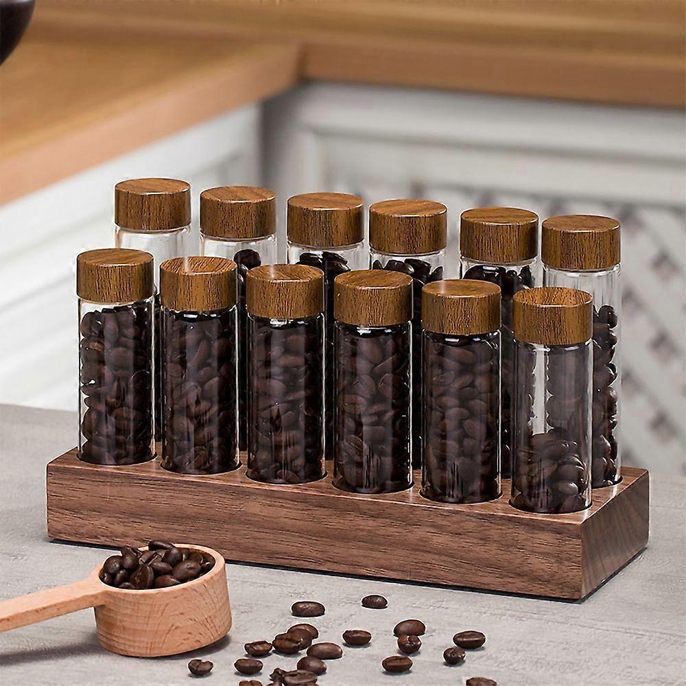 12pcs Single Dose Coffee Bean Storage Tubes Borosilicate Glass Coffee ...