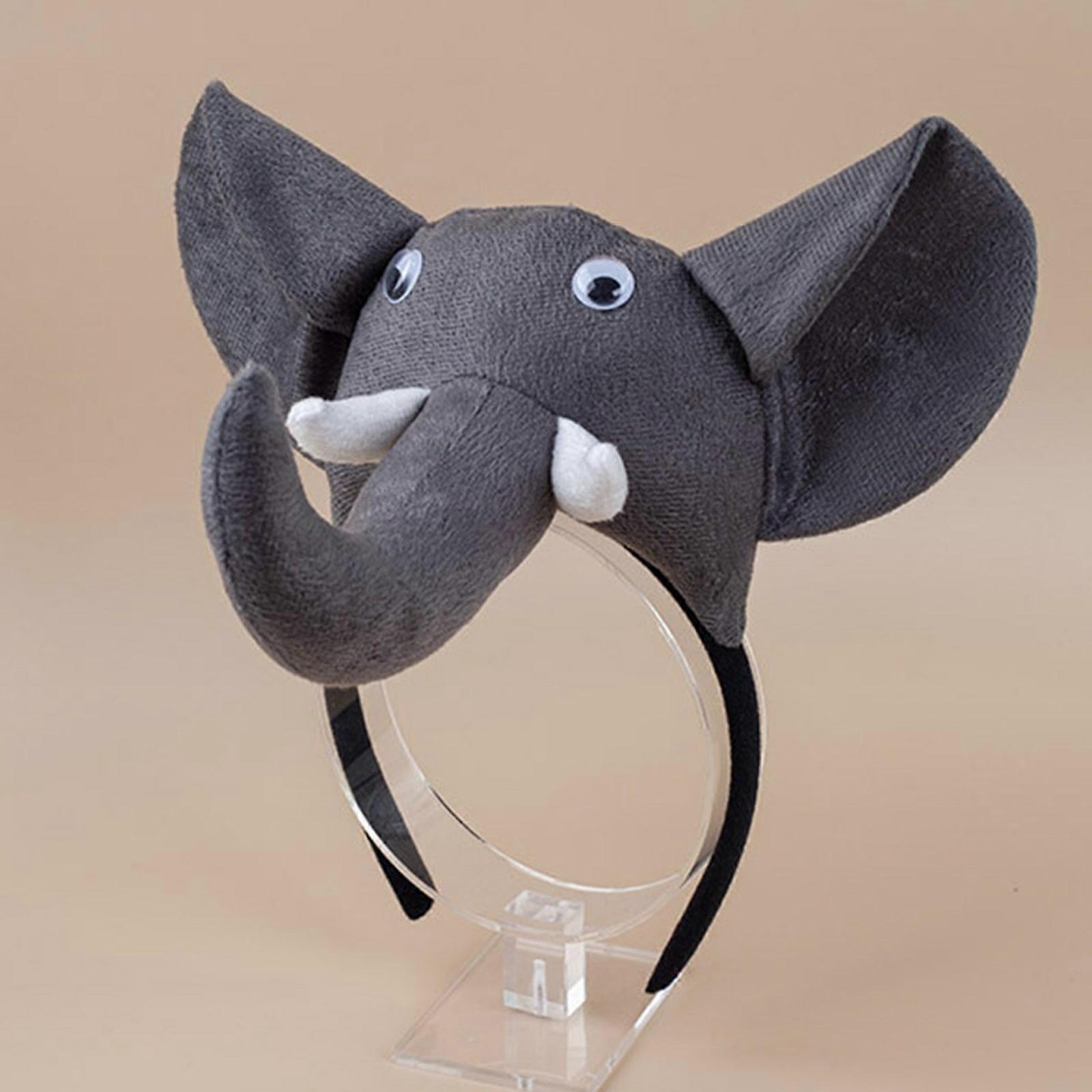 1/3/4/5Pcs Elephant Costume Elephant Ears Headband Tail Bowtie Tutu Set ...