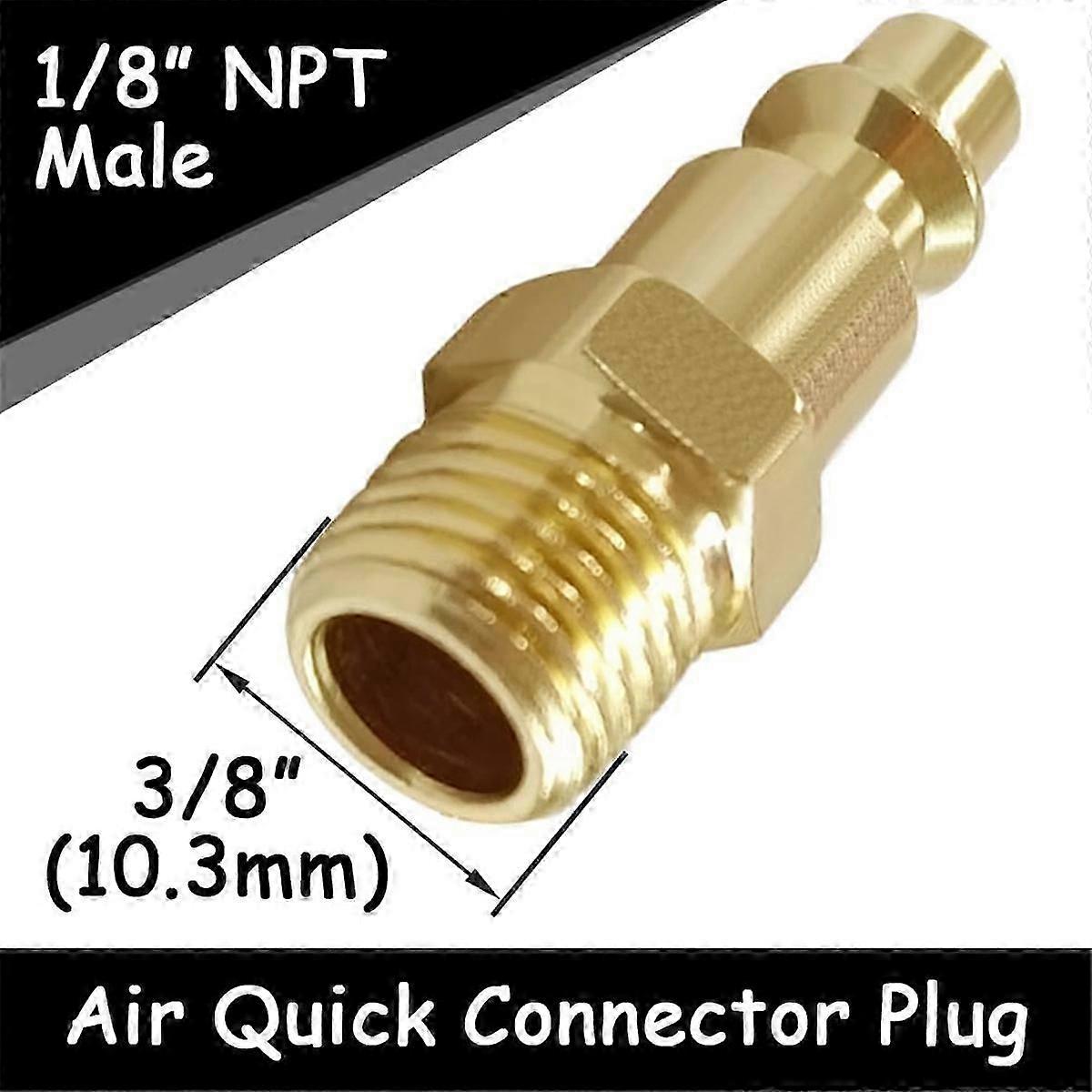 Brass Industrial Air Hose Connect Plug Air Compressor Pneumatic Coupler ...