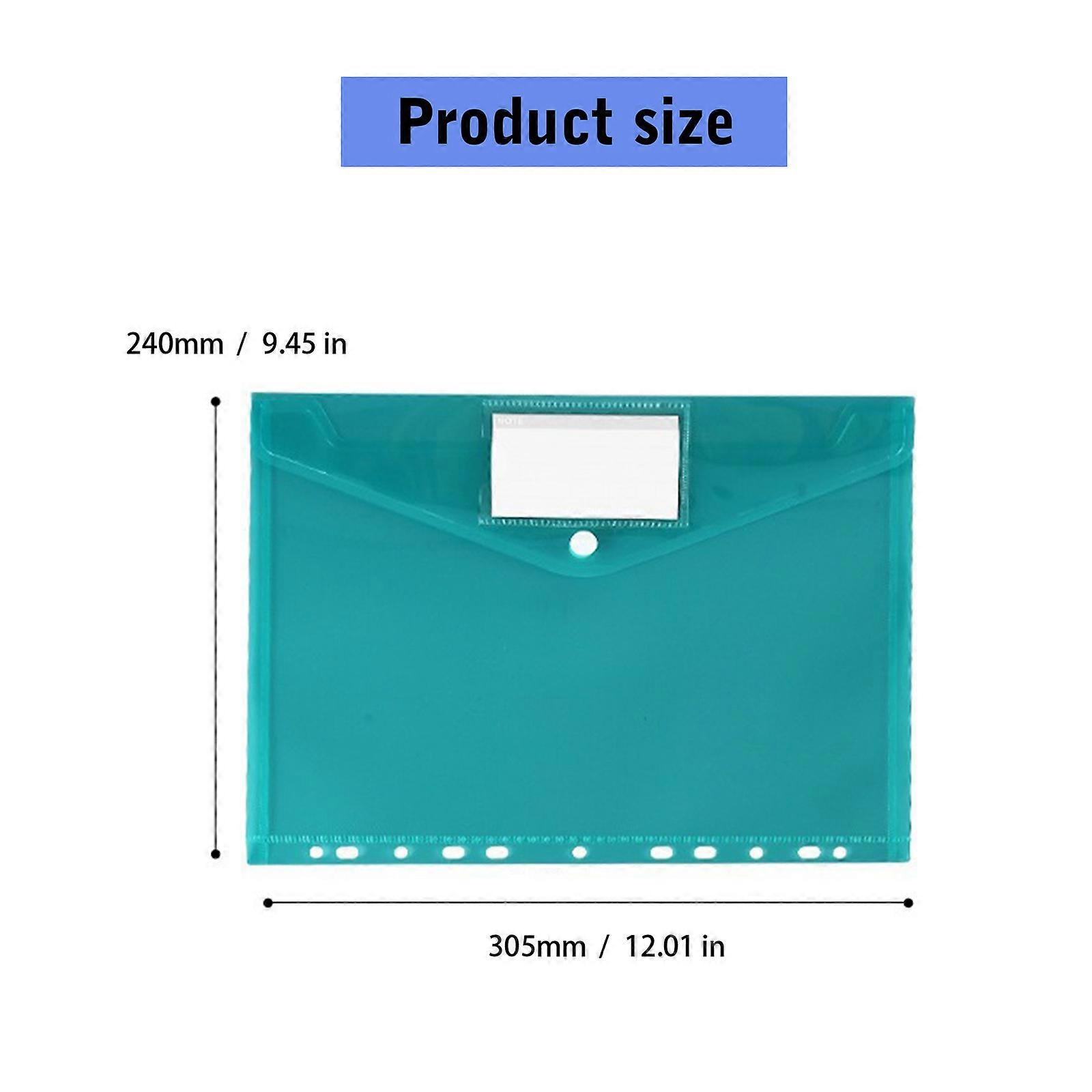 A4 File Folder Clear File Bag 11 Hole Edge Document Folder with Label ...
