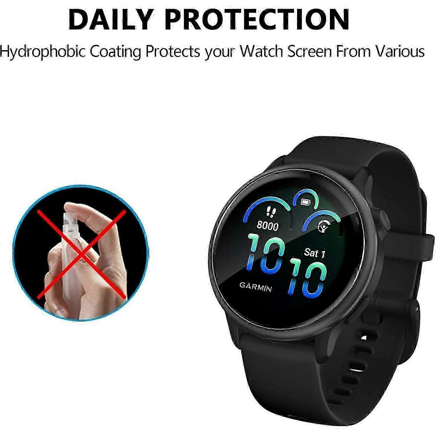 3Pcs For Garmin Vivoactive 6 TPU Watch Screen Protector Anti Scratch HD ...