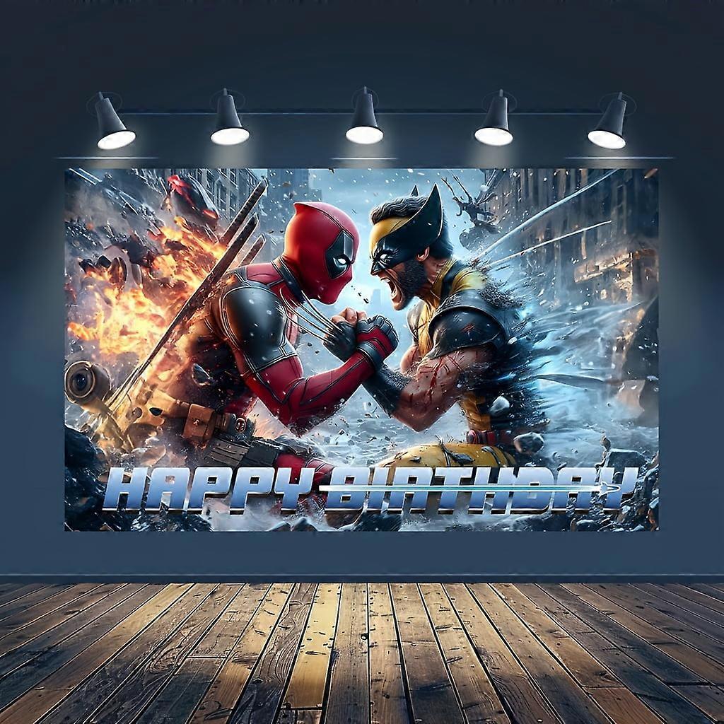 Deadpool vs Wolverine Party Supplies Decoration Backdrop Background ...
