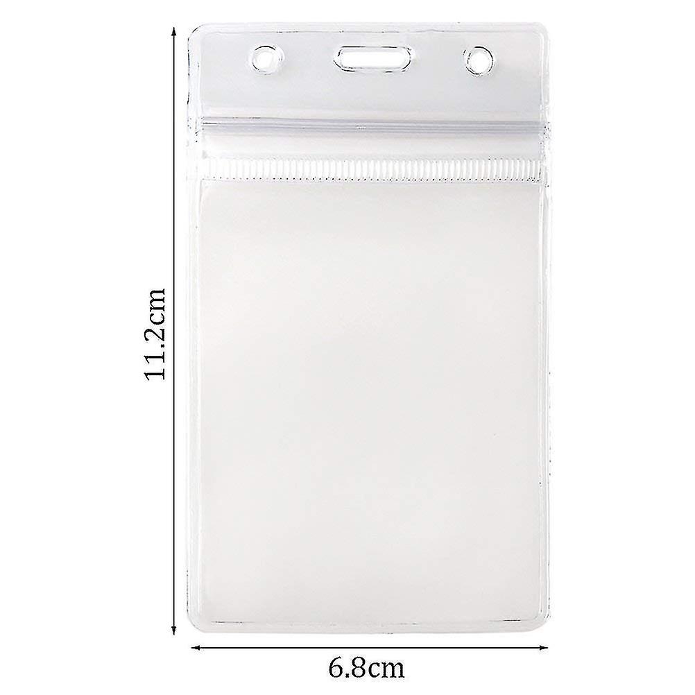 20 Pcs Id Badge Covers, Waterproof Id Badge Holder Vinyl Badge Holder ...