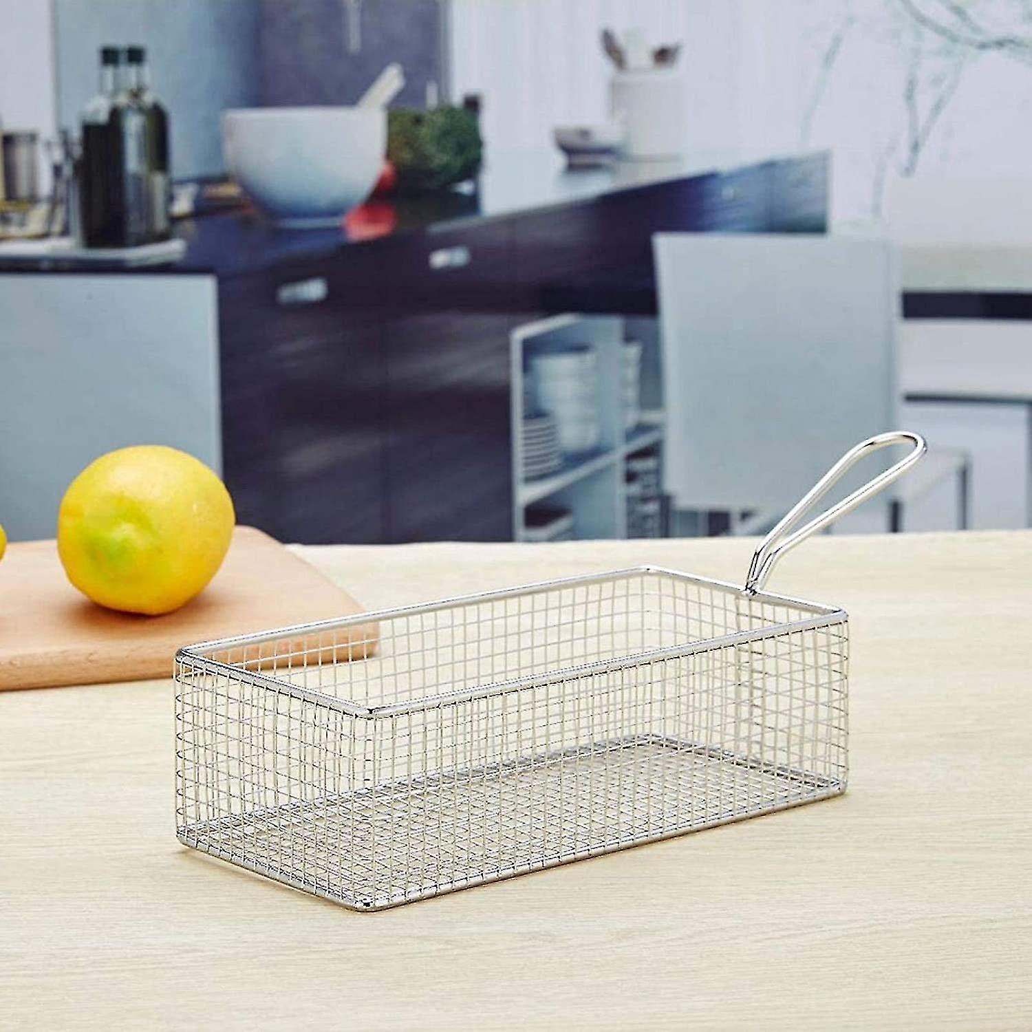 Mini Individual Fries Baskets, Stainless Steel French Fries Basket Mesh ...