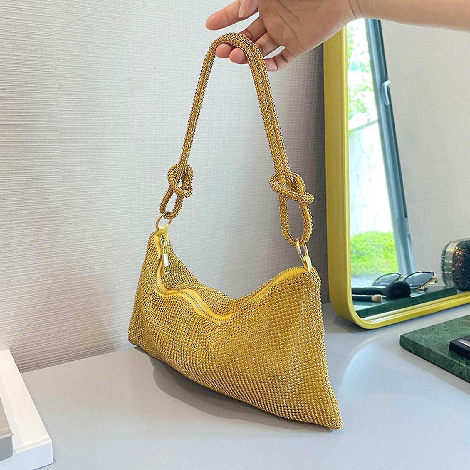 Retro Mesh Diamond Handbag Underarm Shoulder Bag Must-have For Women ...