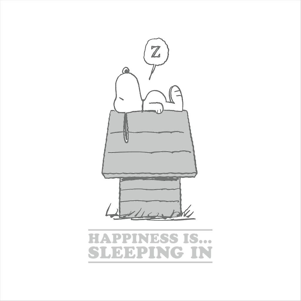 Peanuts Happiness Is Sleeping In Snoopy Men's Baseball Long Sleeved T ...