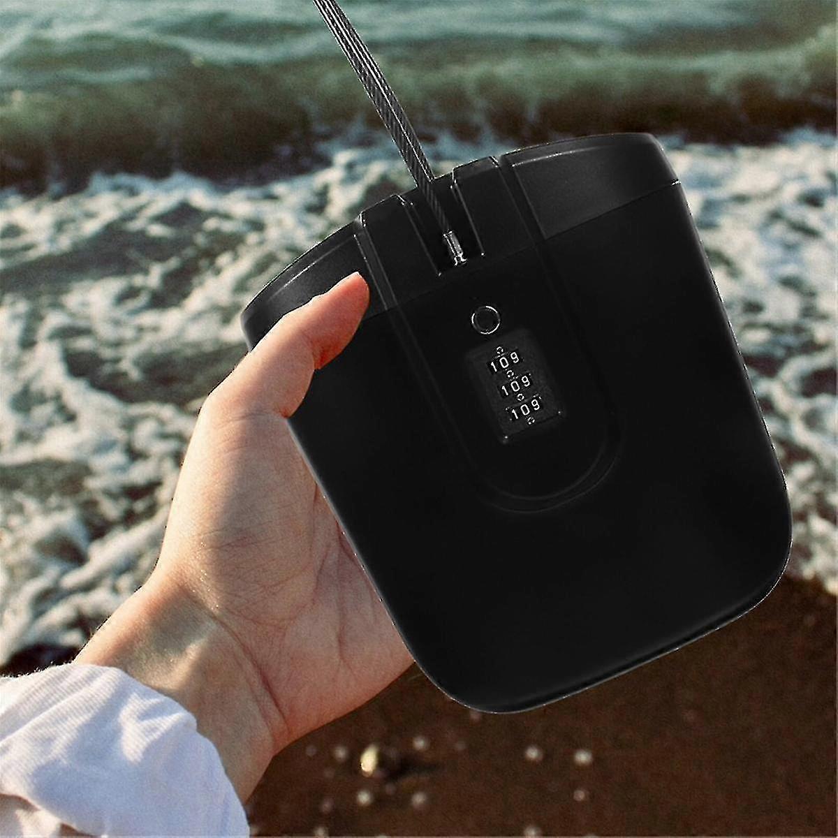 Portable Safe Lock Box Travel Safe Mini Beach Security Lock Box with ...