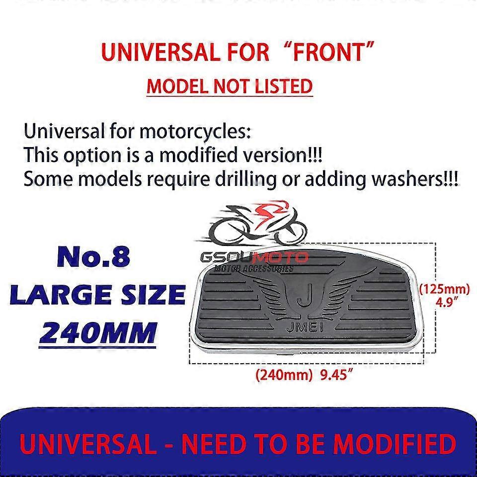 Motorcycle Adjustable Rear & Front Footrests Footpegs Floorboard ...