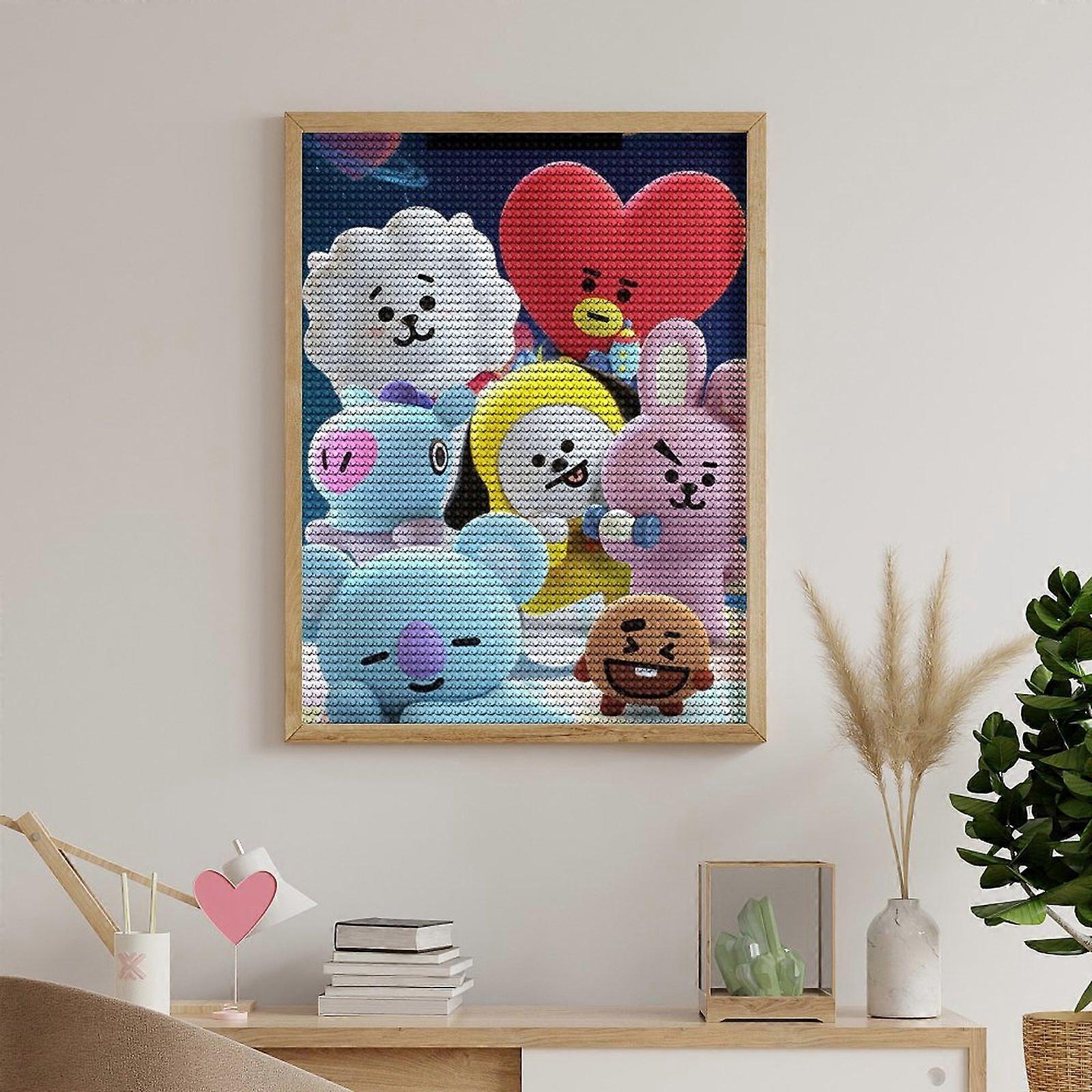 BT21 (34) Diamond Art Gem Art Painting Full Drill Round Art Gem ...