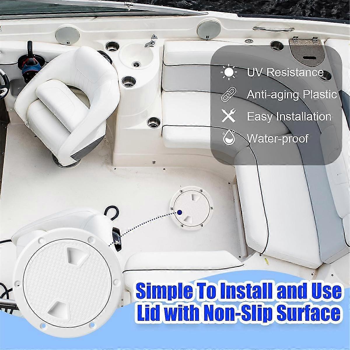 3pack Boat Hatch White Circular Non Slip Inspection Hatch Boat ...