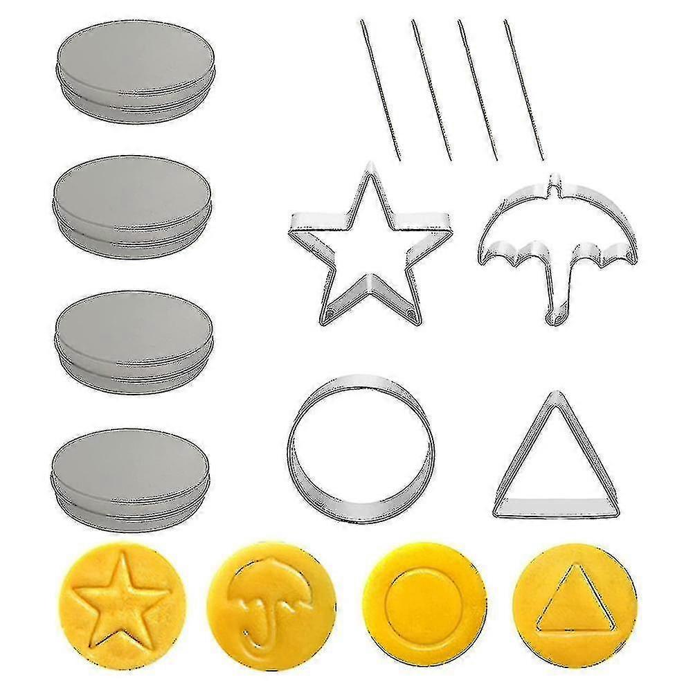 Dalgona Korean Candy Making Tools Set Stainless Steel Sugar Pie Game ...